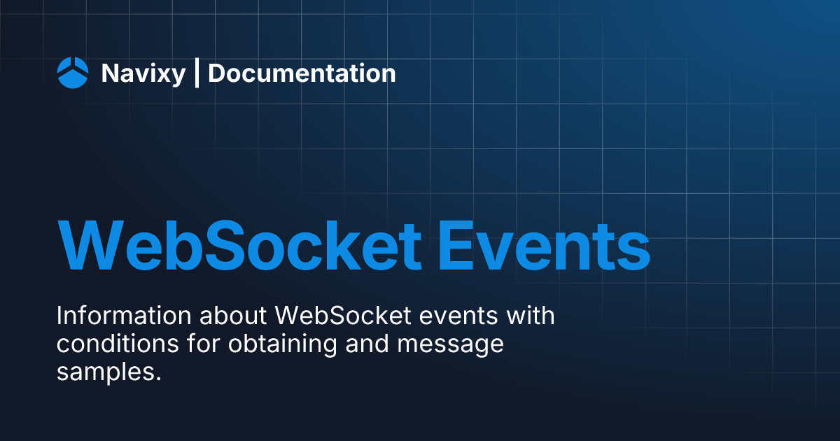 WebSocket Events | Navixy | Documentation